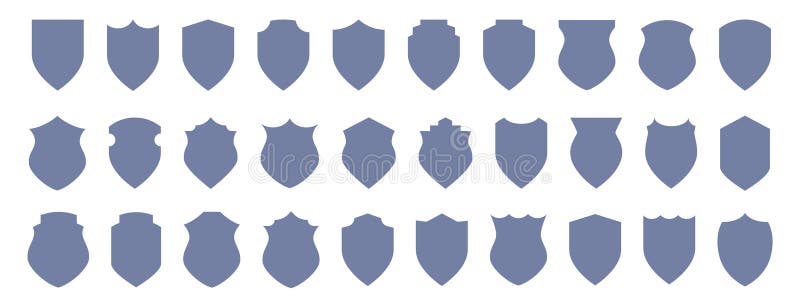 Blank Shields of Different Shape, Coat of Arms Stock Vector ...
