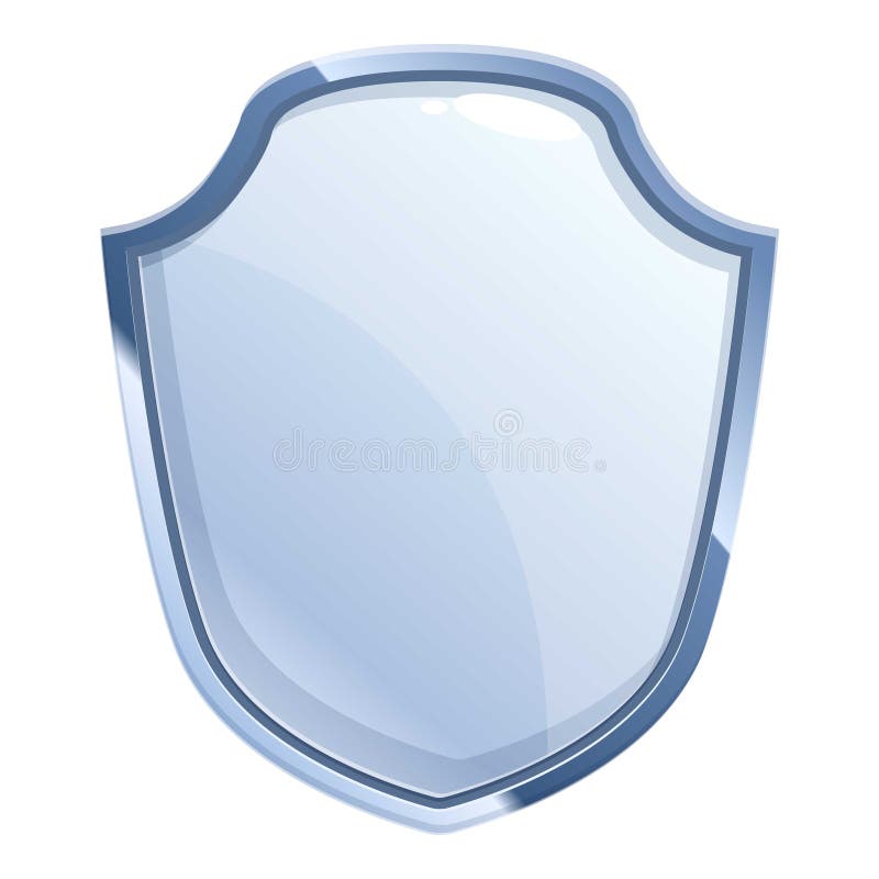 Blank Shiny Chrome Shield Providing Protection and Security Stock ...
