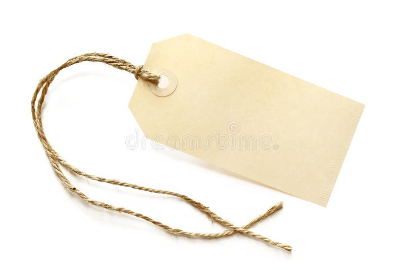 Blank Shipping Tag stock photo. Image of close, beige - 11235054