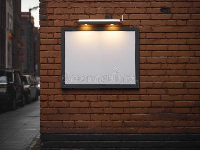 Blank shop sign logo board stock illustration. Illustration of light ...