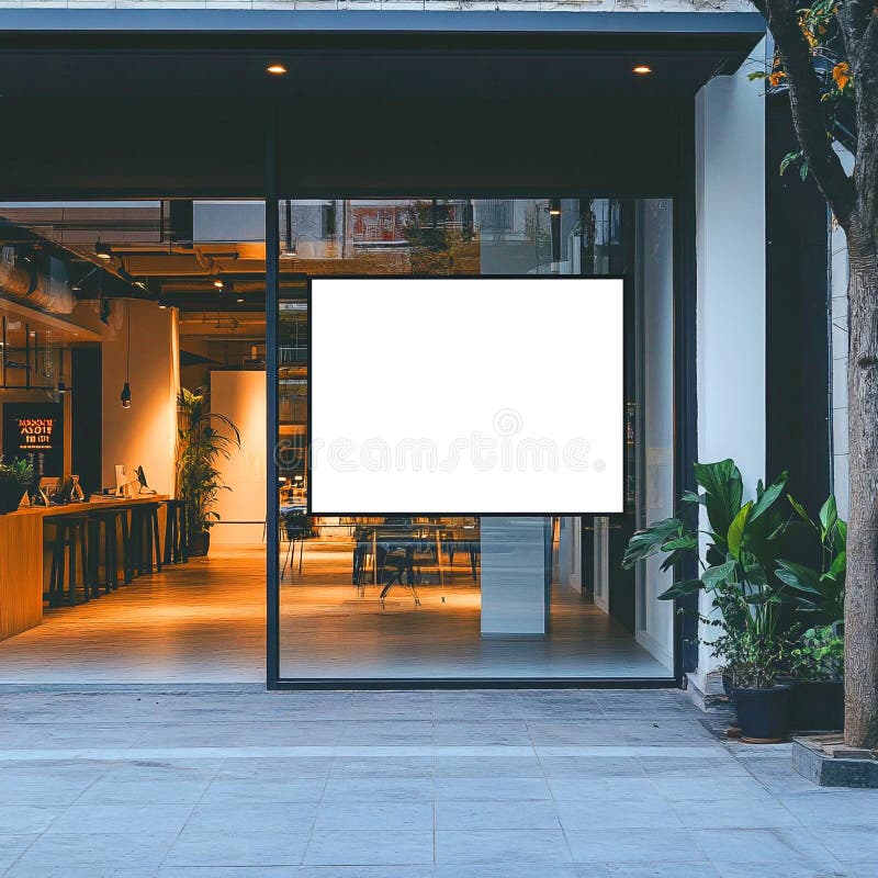 Blank Shop Window Display Perfect for Your Business Stock Illustration ...
