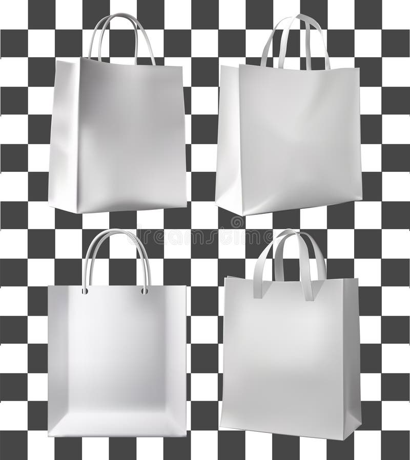 Blank Shopper Eco Bag Mockup. Fabric Canvas Bag Isolated Stock Vector ...