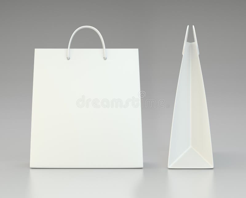 Blank Shopping Paper Bags Template Set Stock Illustration ...