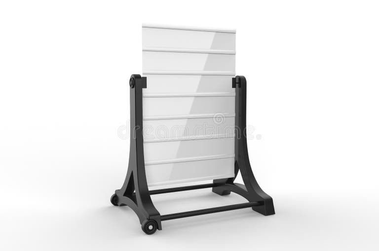 Blank Sidewalk Changeable Message Board Sign. 3d Rendering Illustration ...