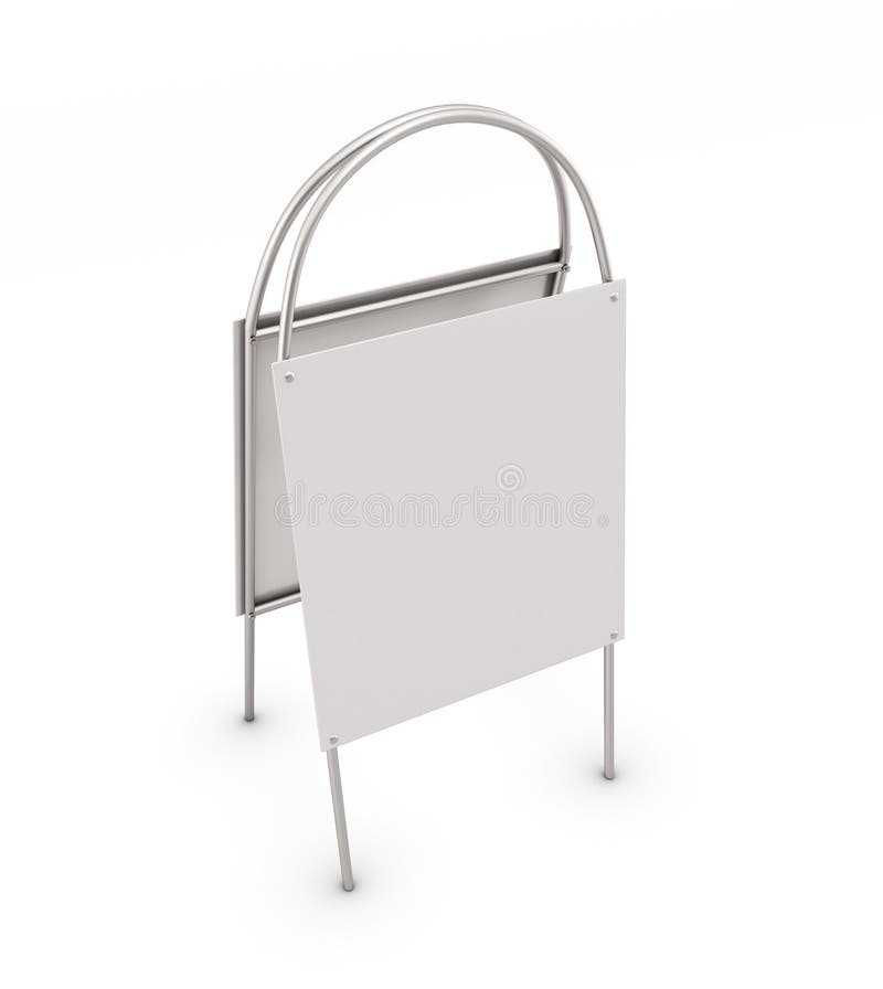 Blank Sidewalk Sign Board Including Clipping Path Stock Illustration ...