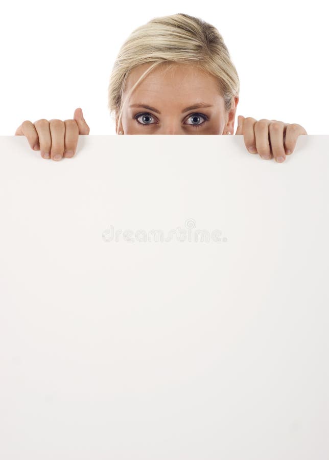 Blank Sign stock image. Image of face, isolated, female - 15501987