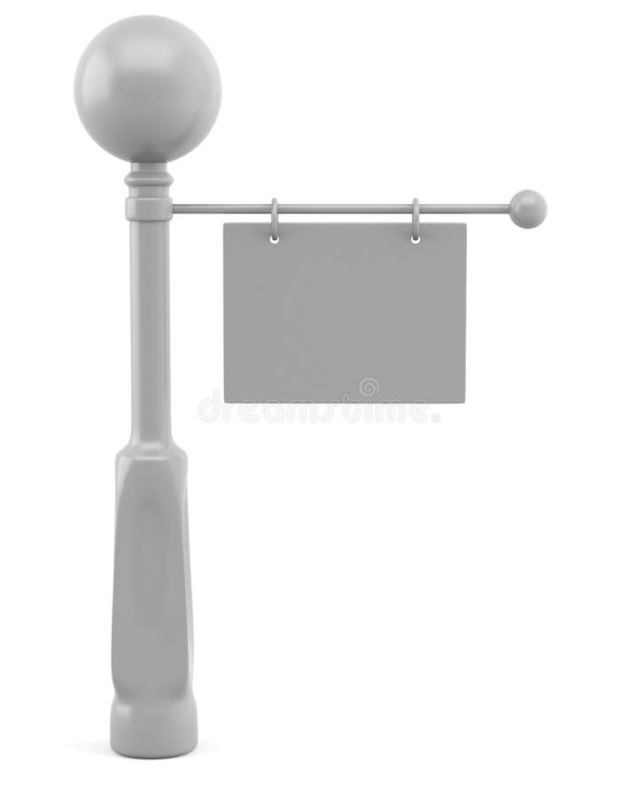 Blank Banner on Grey Background Stock Illustration - Illustration of ...