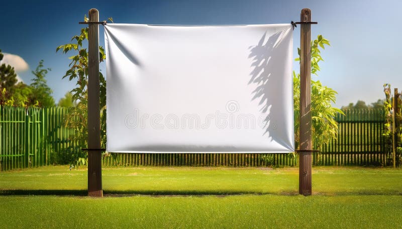 Blank Sign or Advertisement Board - Generated by Ai. Stock Illustration ...