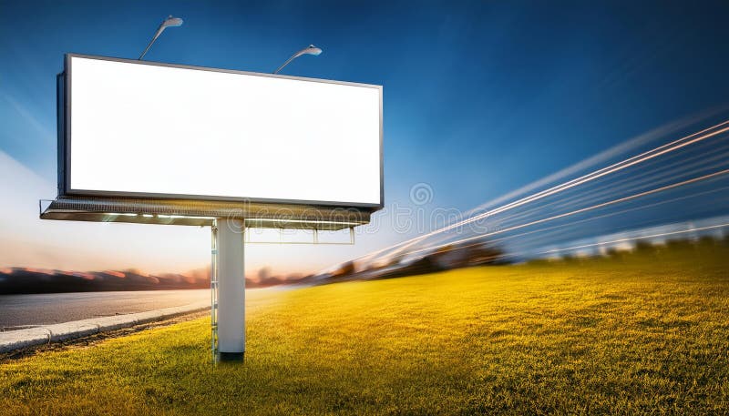 Blank Sign or Advertisement Board - Generated by Ai. Stock Illustration ...