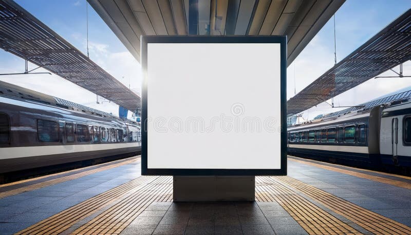Blank Sign or Advertisement Board - Generated by Ai. Stock Illustration ...