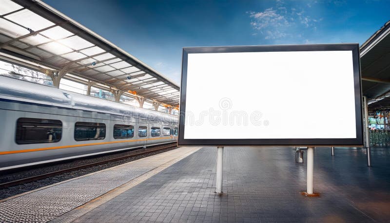 Blank Sign or Advertisement Board - Generated by Ai. Stock Illustration ...
