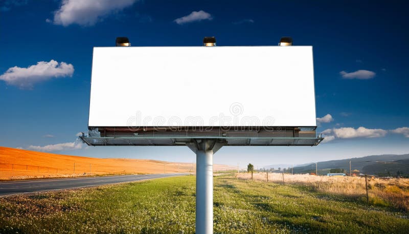 Blank Sign or Advertisement Board - Generated by Ai. Stock Illustration ...