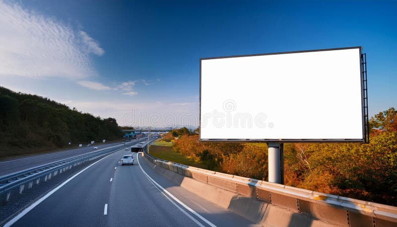 Blank Sign or Advertisement Board - Generated by Ai. Stock Illustration ...