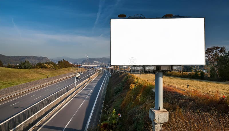 Blank Sign or Advertisement Board - Generated by Ai. Stock Illustration ...