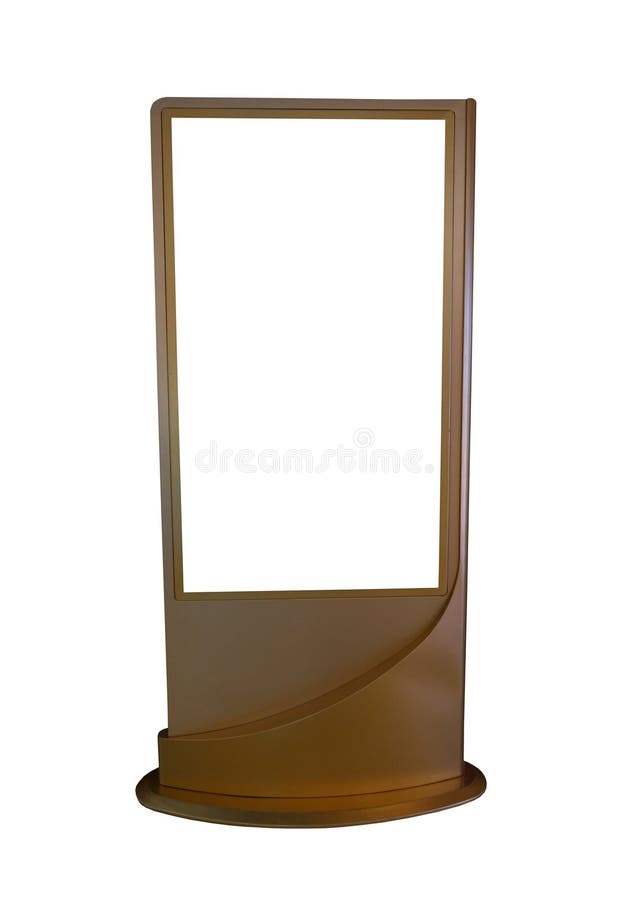 Blank Sign for Advertising or Empty Billboard Booth Isolated on White ...