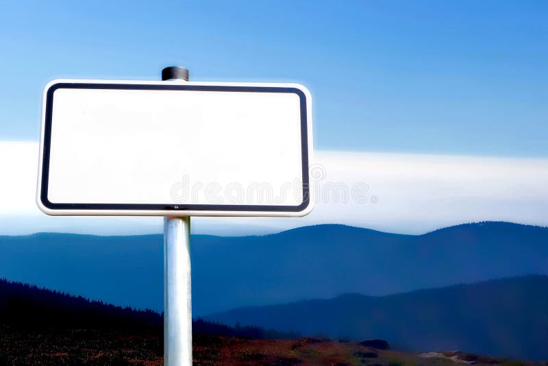 Blank sign stock photo. Image of hills, natural, copyspace - 49300044