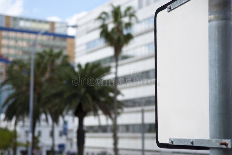 Road Sign Palm Trees Blank Stock Photos - Free & Royalty-Free Stock ...