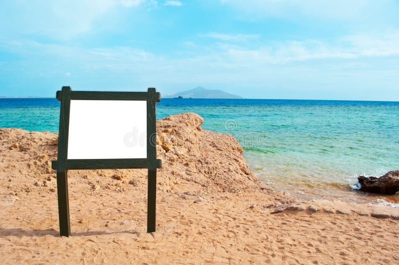 BLANK BEACH SIGN stock image. Image of sunny, kites, ocean - 7552061
