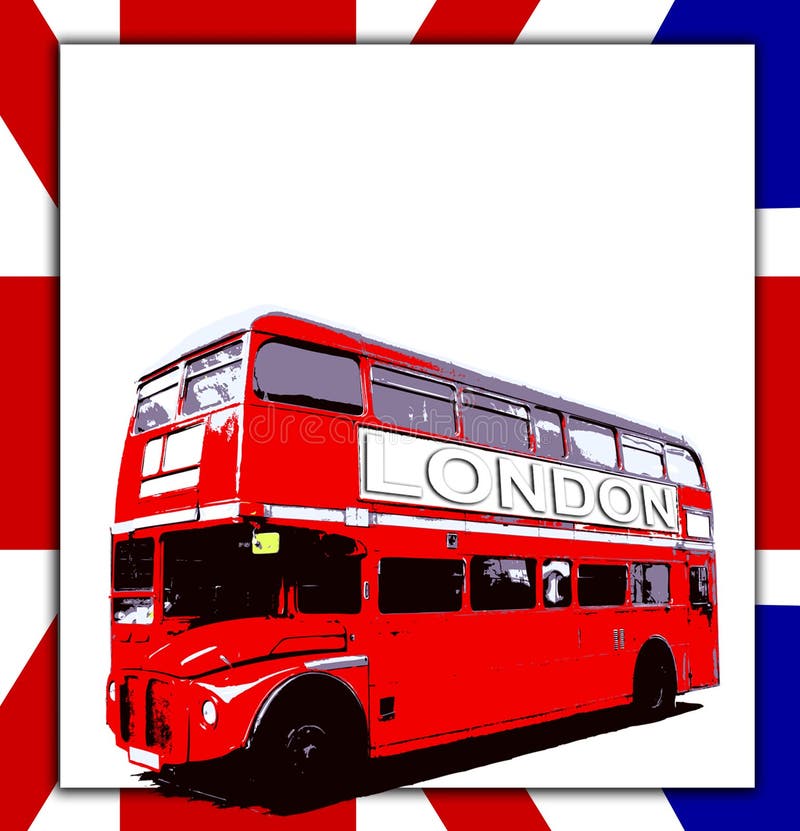 Union Jack Routemaster Bus stock vector. Illustration of decker - 54848978