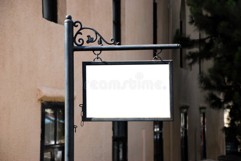 Blank Sign with a Copy Space Area Stock Image - Image of copyspace ...