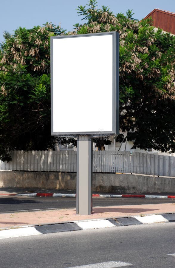 Blank Sign with a Copy Space Area Stock Image - Image of advertising ...