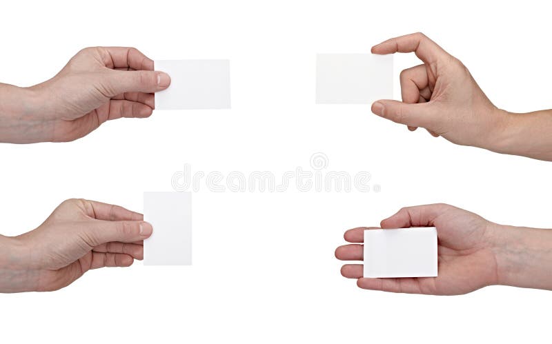 Blank Sign Note Label Hand Holding Paper Stock Image - Image of banner ...