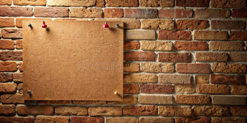 Blank Sign Pinned To a Rustic Brick Wall. Generative AI Stock ...