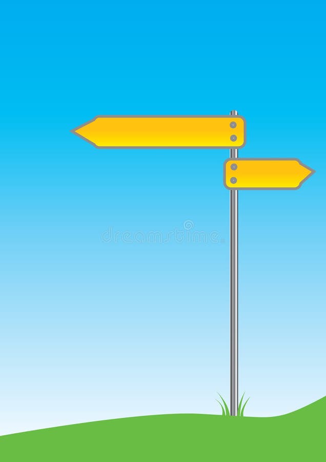 Blank sign post stock vector. Illustration of copy, pointing - 3366195