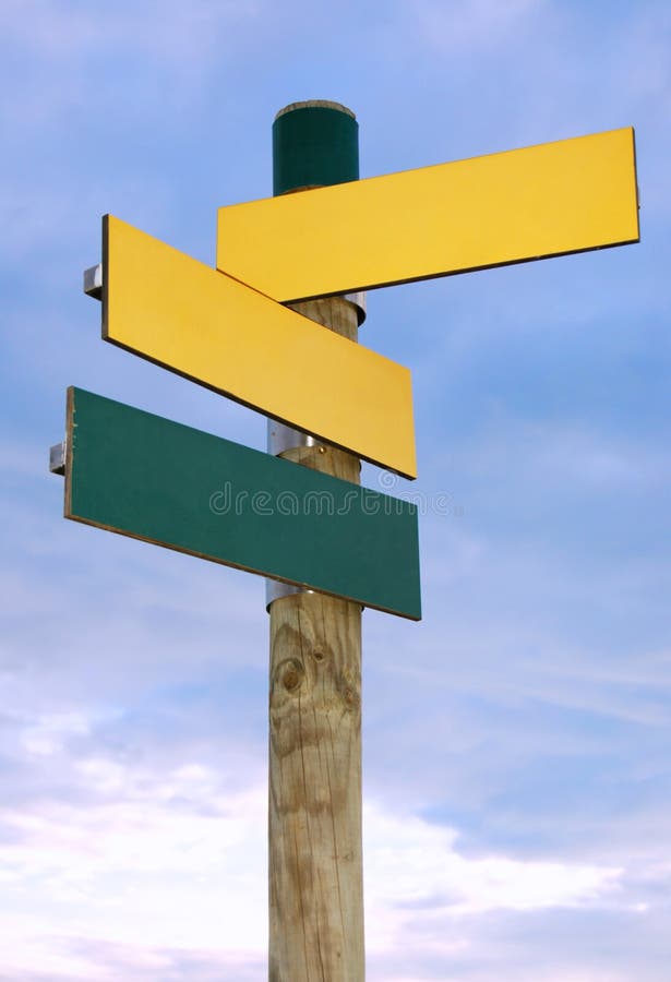 Blank sign post stock image. Image of customizable, empty - 7107427