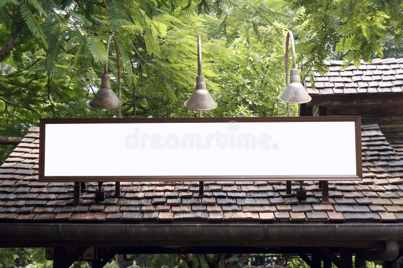 Blank sign stock image. Image of posts, leaf, post, tiles - 33599629