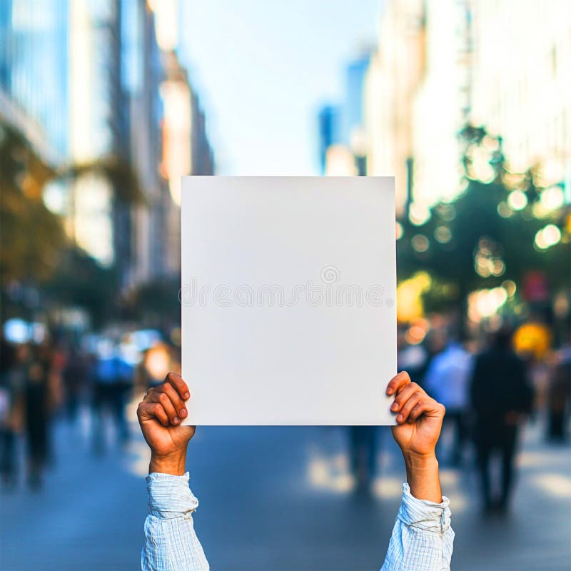 Blank Sign Powerful Visual for Protest Demonstration or Announcement ...