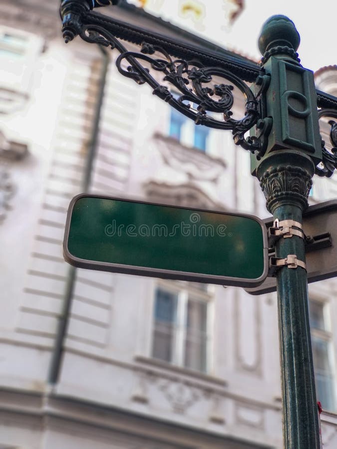 Blank Sign on a Traditional Pole Stock Photo - Image of advert, classic ...