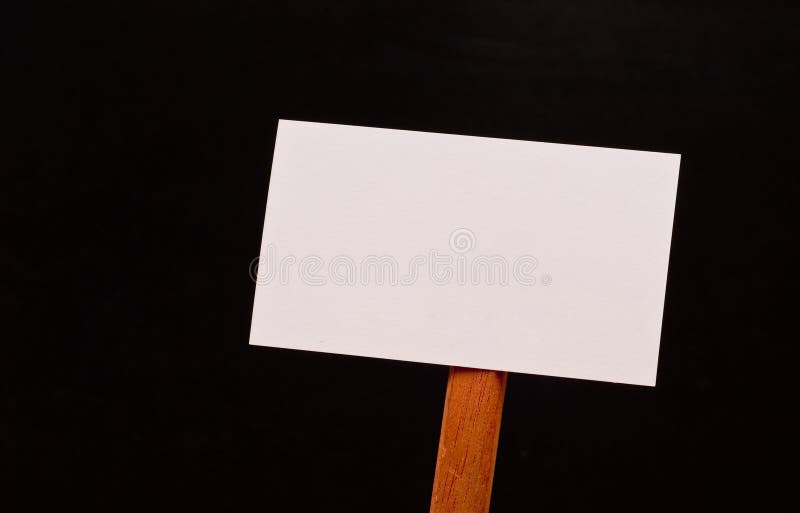 Blank Sign on Wood Stick stock image. Image of marketing - 15684343