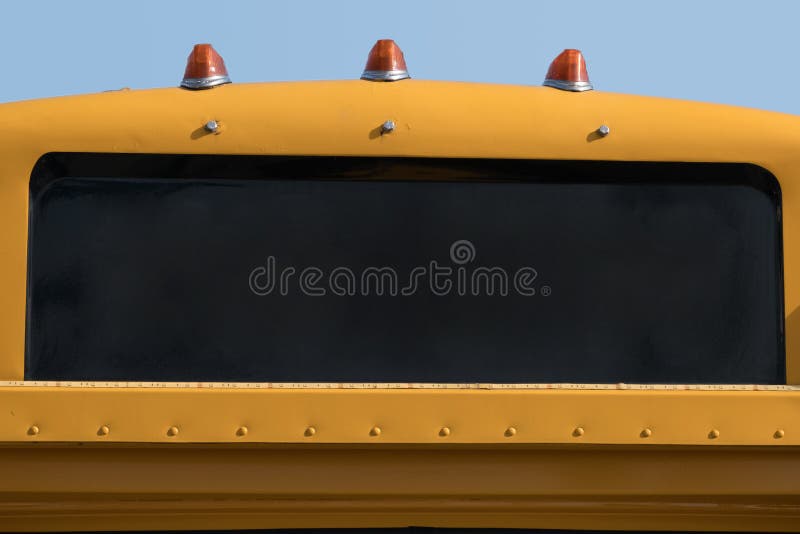 Blank Sign on Yellow School Bus , Copy Space Stock Image - Image of ...