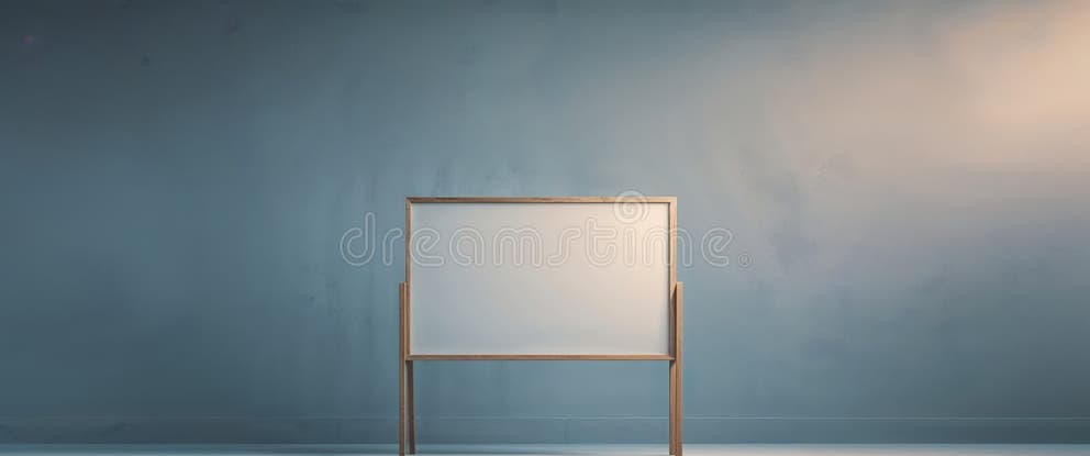 Blank Signboard with Blue and Gray Background for Custom Use Stock ...