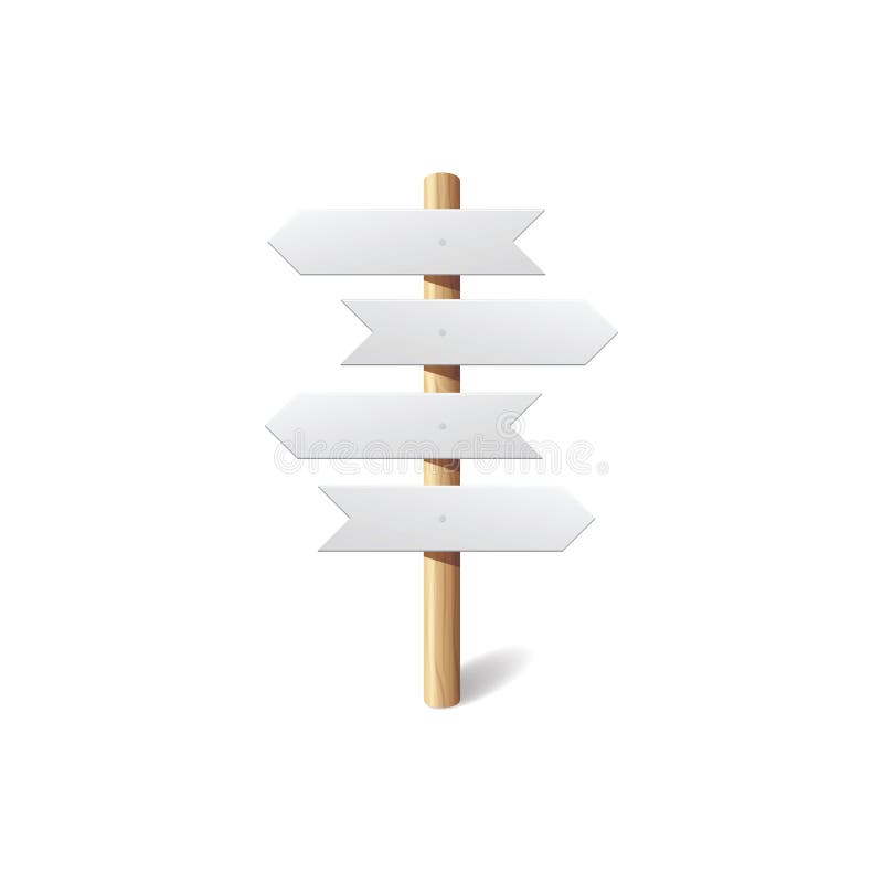 Blank Signboard. Empty Signage Banner Stock Vector - Illustration of ...