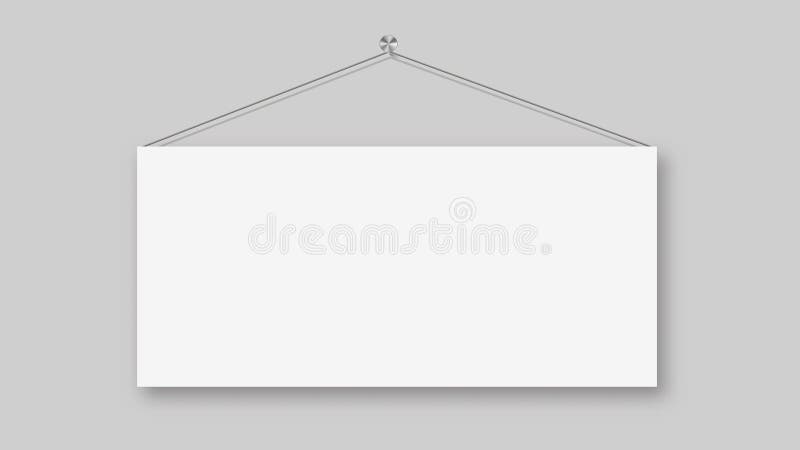 Blank Signboard Hanging on String Stock Vector - Illustration of decor ... Blank Signboard Hanging on String Stock Vector - Illustration of decor ...