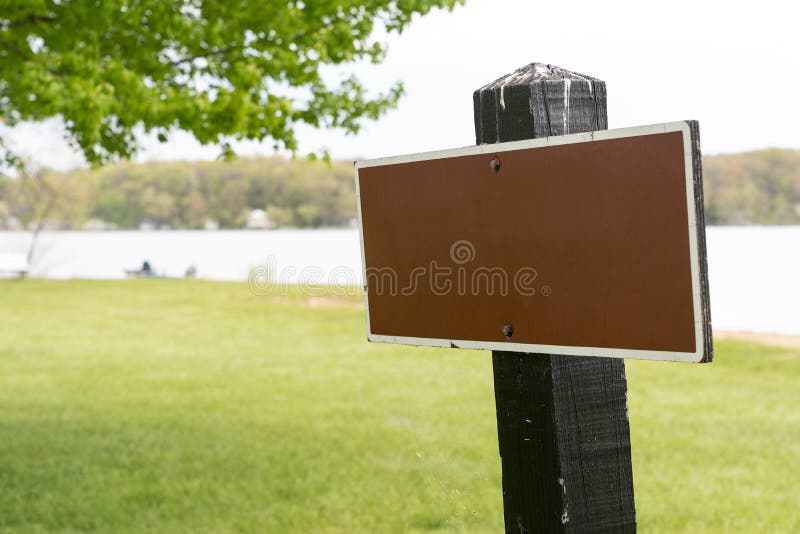 Blank Signboard at Park Outdoor with Copy Space for Text Stock Photo ...