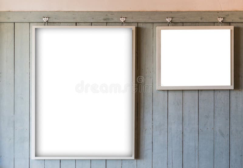 Blank Signboard Template for Text on the Wall. Stock Photo - Image of ...