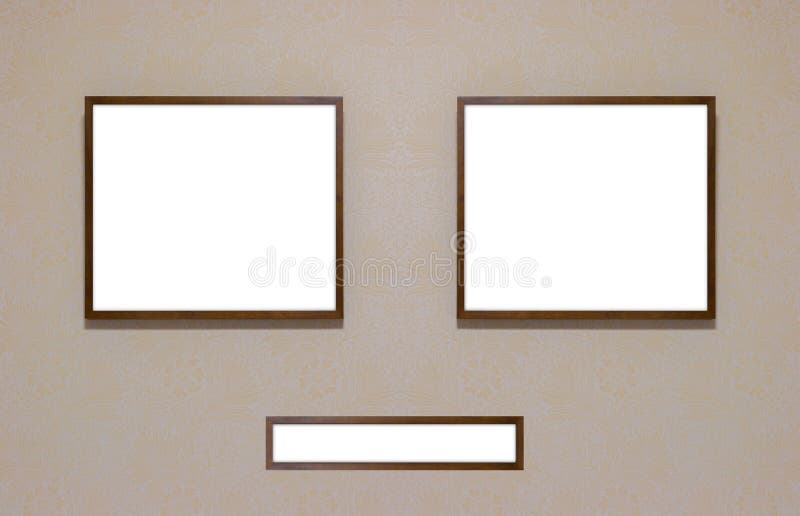 Blank Signboard Template for Text on the Wall. Stock Image - Image of ...