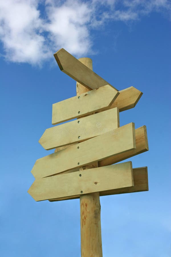 Blank signpost stock image. Image of information, wood - 32684533