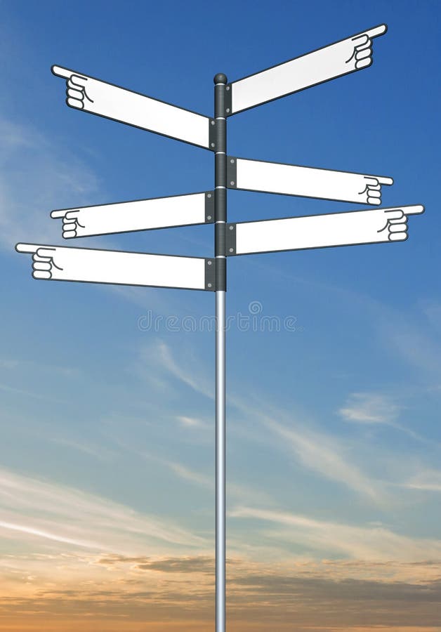 Directional Guidance from Well-constructed Signposts Stock Illustration ...
