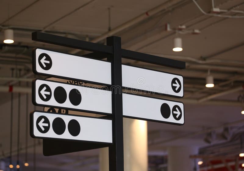 Blank Signpost Hanging on Pole Stock Photo - Image of choice ...