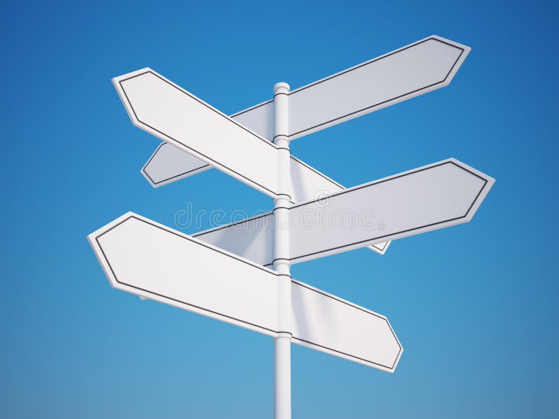 Blank Signpost stock illustration. Illustration of arrow - 45221700