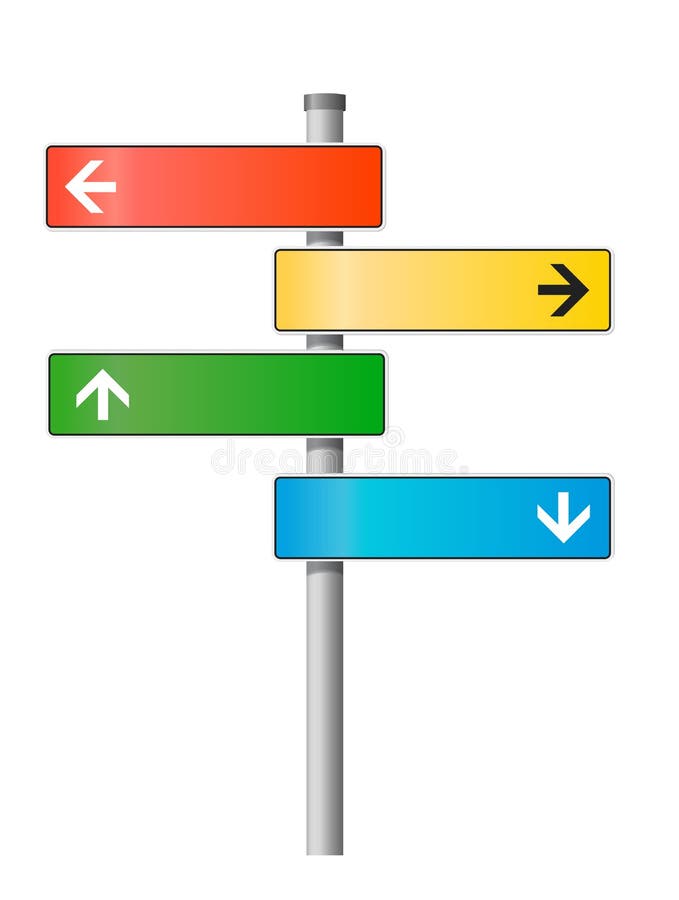 Blank Signpost. Vector Illustration. Stock Illustration - Illustration ...