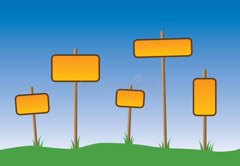 Blank signposts stock vector. Illustration of text, sign - 3401506