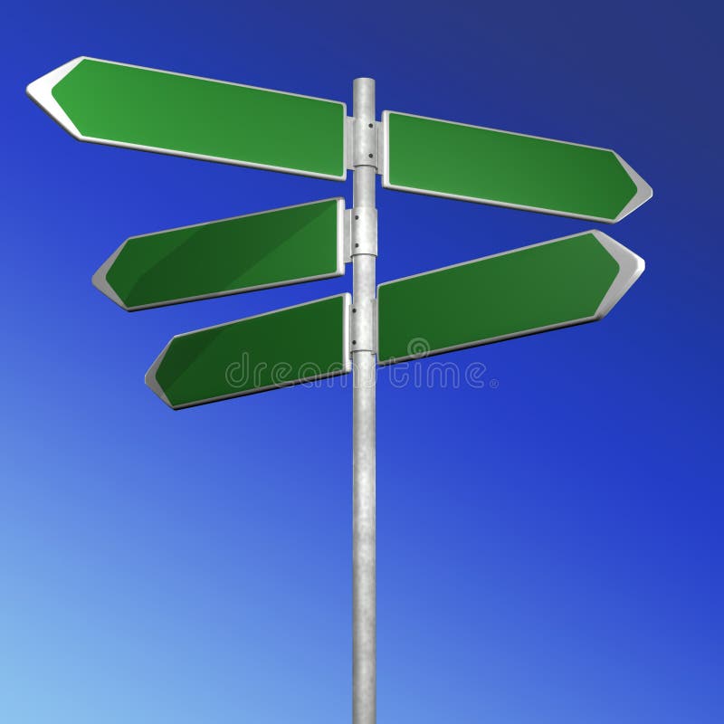 Blank street signs stock illustration. Illustration of customizable ...