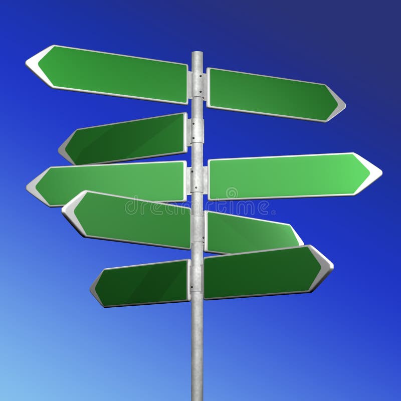 Direction road signs stock vector. Illustration of destination - 20127861