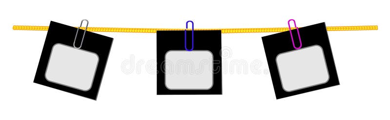 Blank signs on a string stock vector. Illustration of tensioned - 92370088