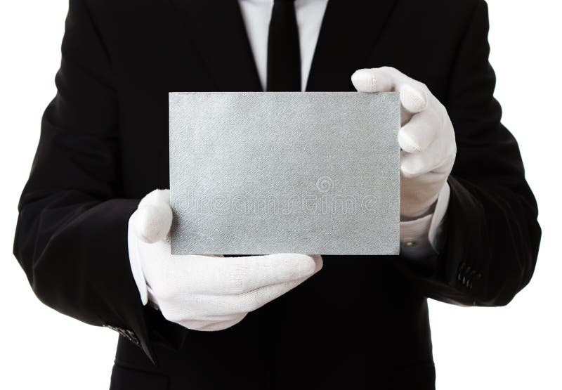 Blank Silver Card with Copy Space Stock Photo - Image of blank, carry ...
